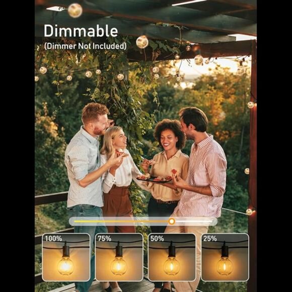 Accents | Brightown Outdoor String Lights 5 Ft Led Patio Lights W 25 ...